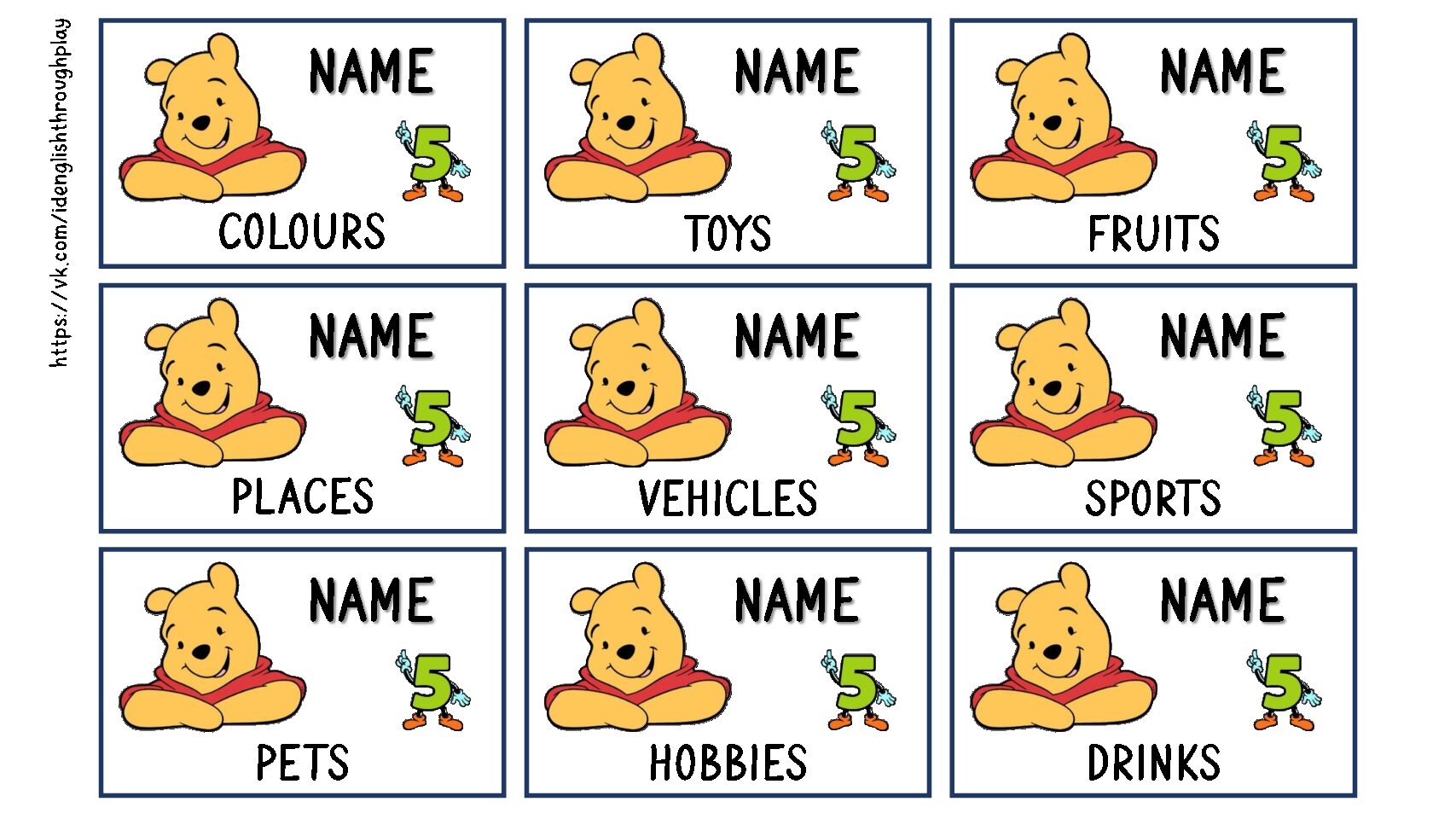 Name Five Things Challenge Cards For Children Language Advisor Name Five Things Challenge Cards For Children Language Advisor