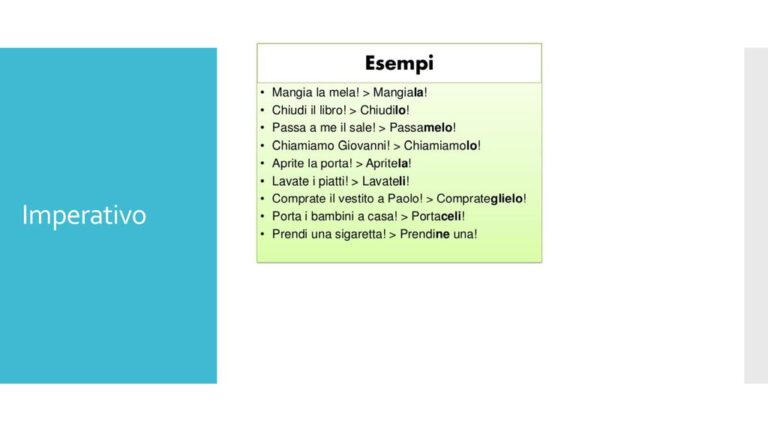 Italian as a second language: Imperativo - Language Advisor