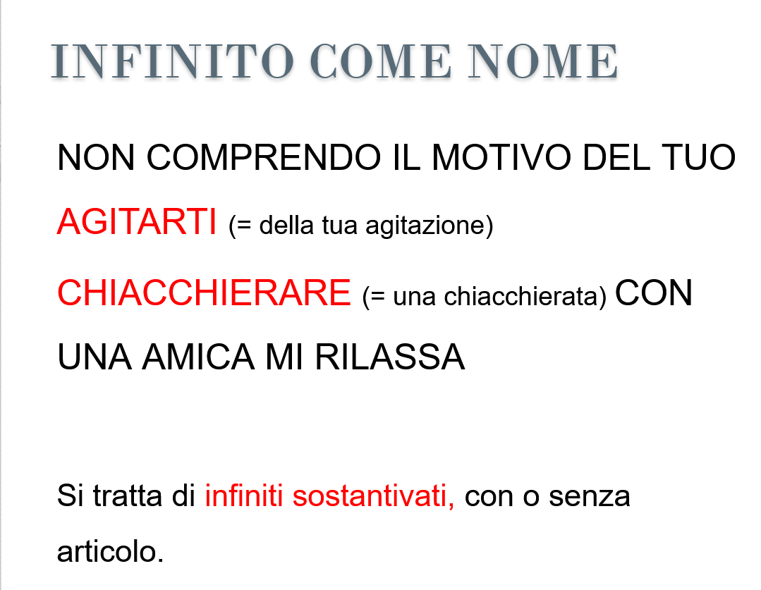 Infinito In La Grammatica Italiana – WEOS