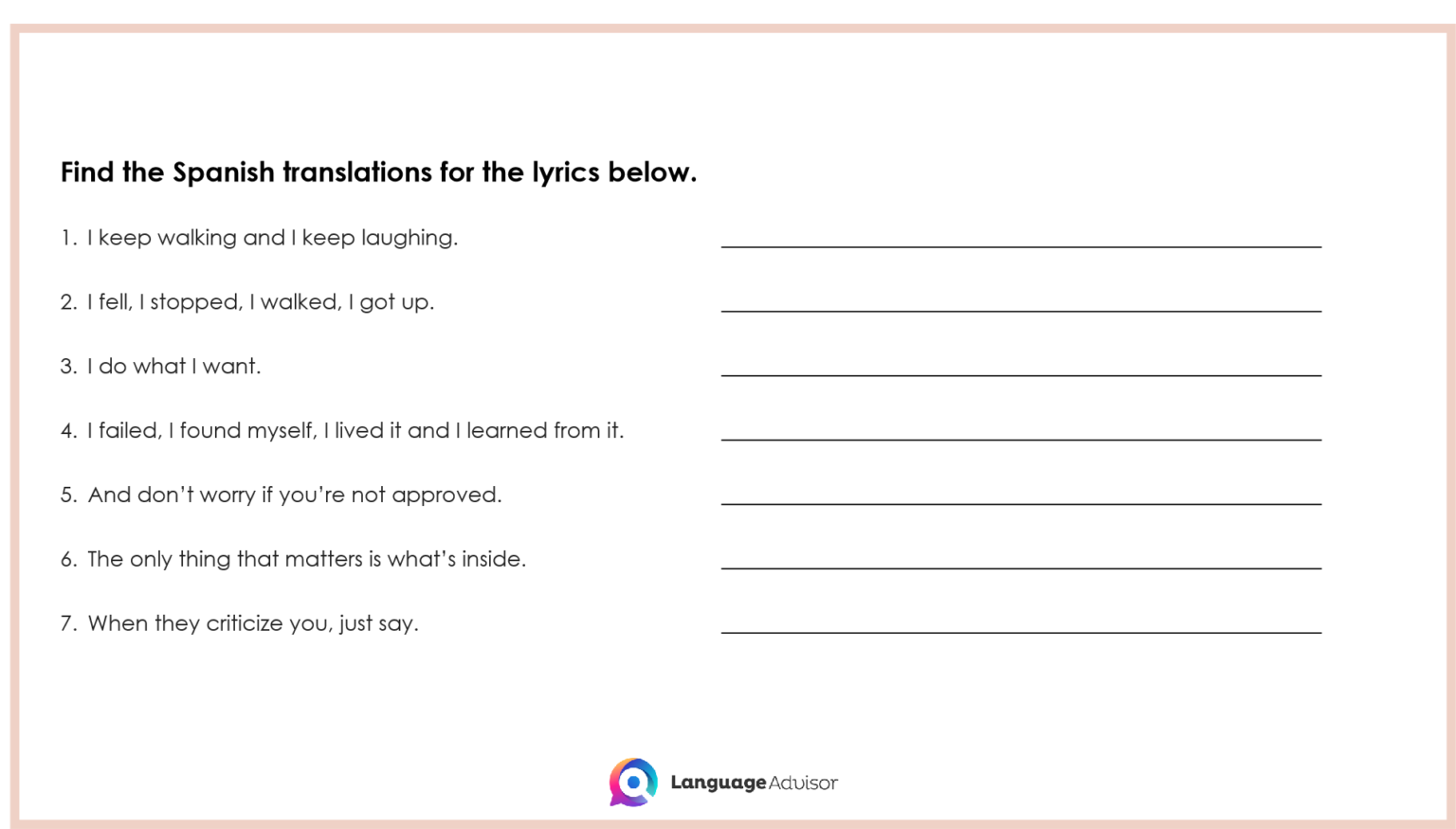 Español para extranjeros: Soy Yo - Language Advisor