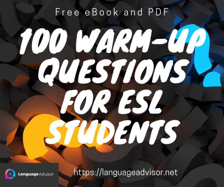 100 Warm Up Questions For ESL Students 100 Warm Up Questions For ESL Students