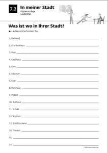 Sprachlernspiele Für Den Anfang:In der Stadt
