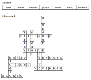 Italian as second language: Giorni e mesi dell’anno