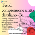 Test di comprensione scritta di italiano - B1 - Language Advisor