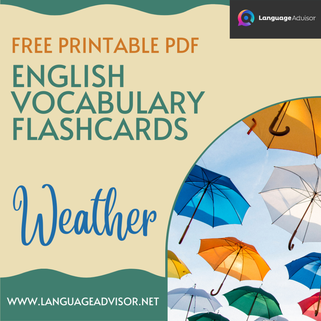 English Vocabulary Flashcards: Weather - Language Advisor