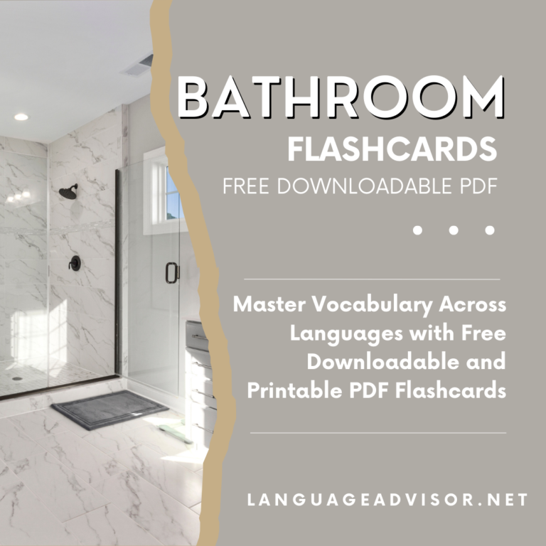 Bathroom - Flashcards - Language Advisor