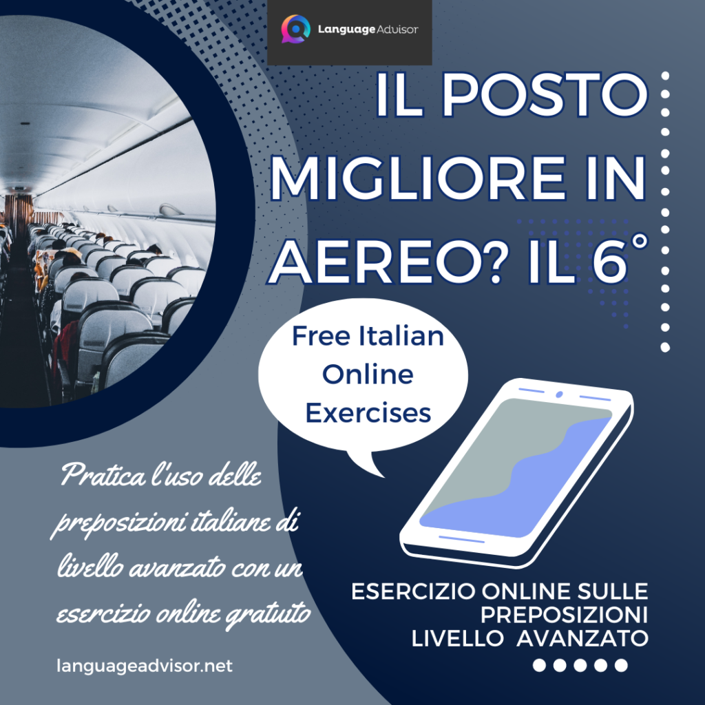 Il posto migliore in aereo? Il 6° - Preposizioni