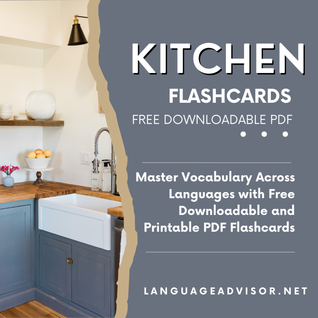 Kitchen - Flashcards - Language Advisor
