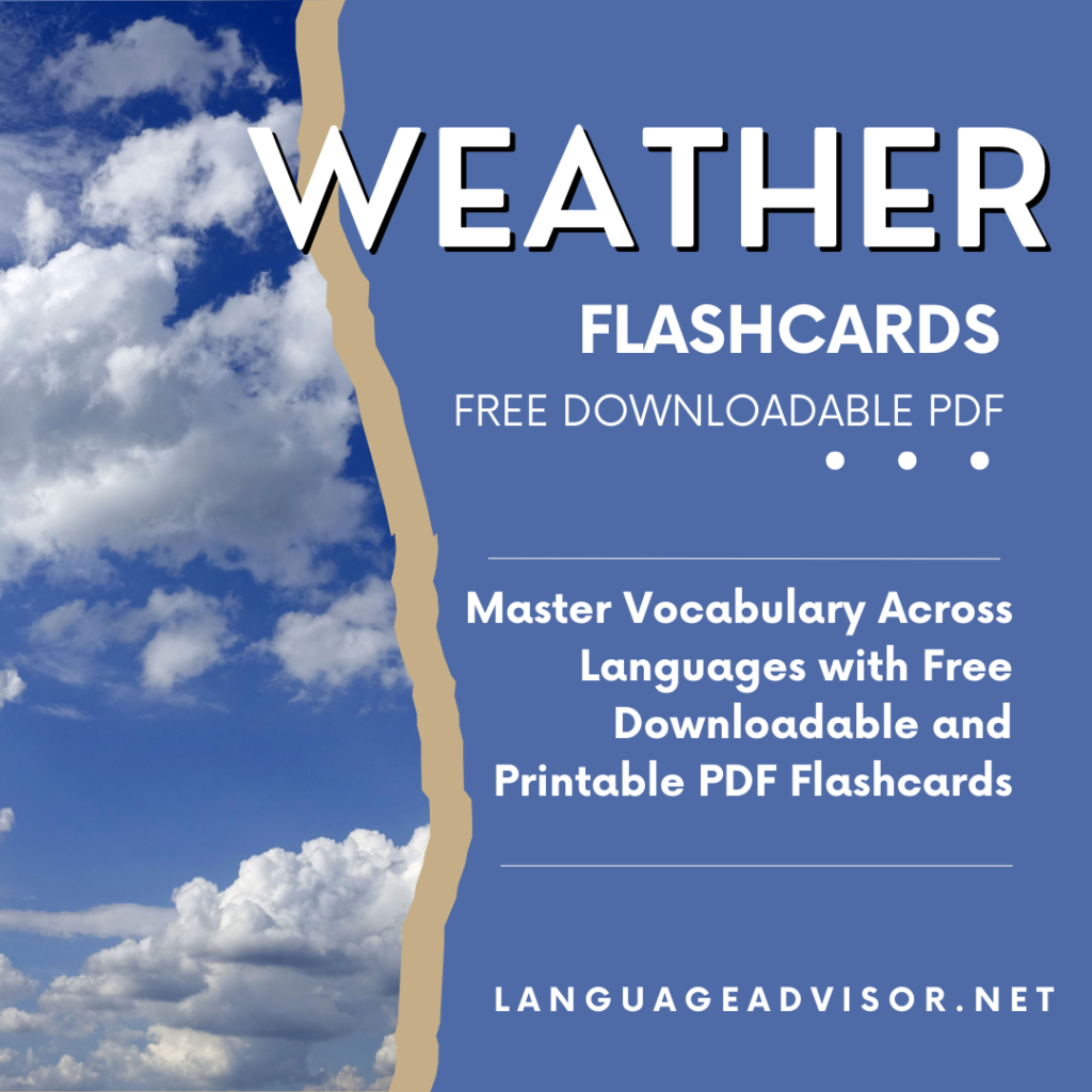 Weather Flashcards Language Advisor