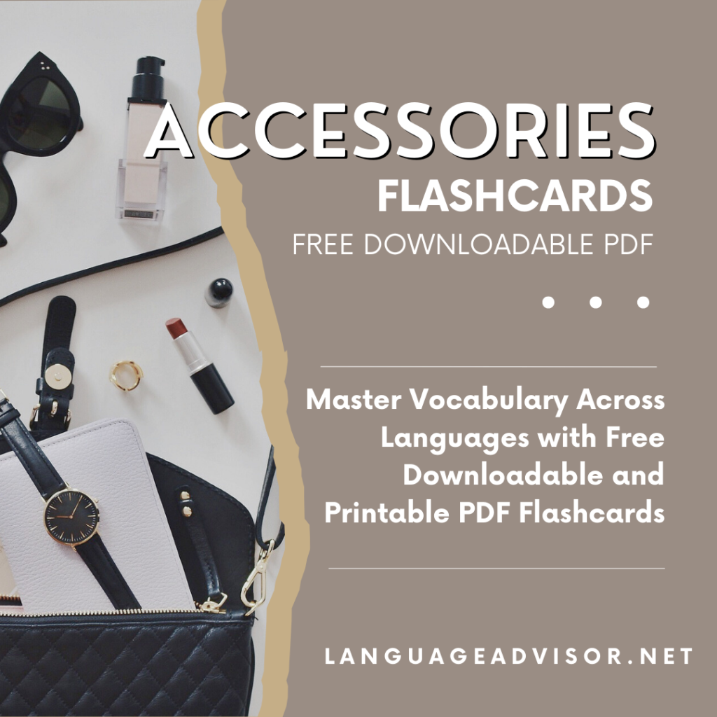 Accessories - Flashcards - Language Advisor