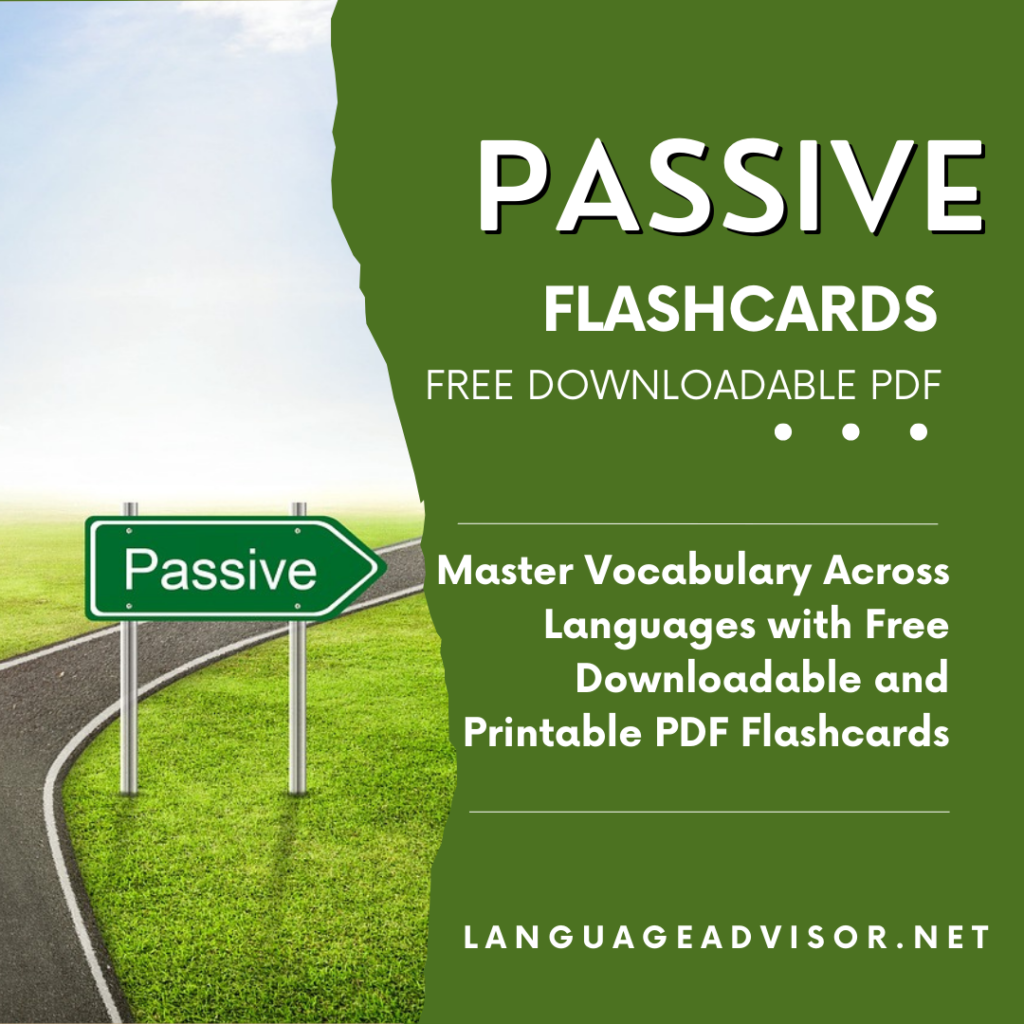 Passive Flashcards Language Advisor