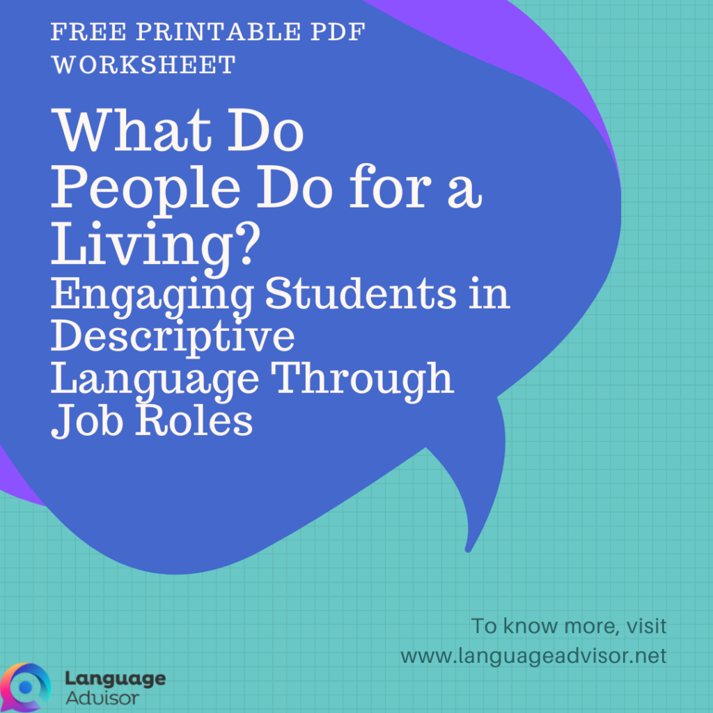 What Do People Do for a Living? - Language Advisor